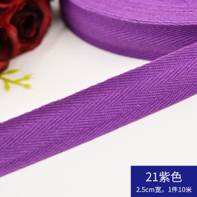 China Herribone Design katoen lint paars oranje katoen twill tape Te koop
