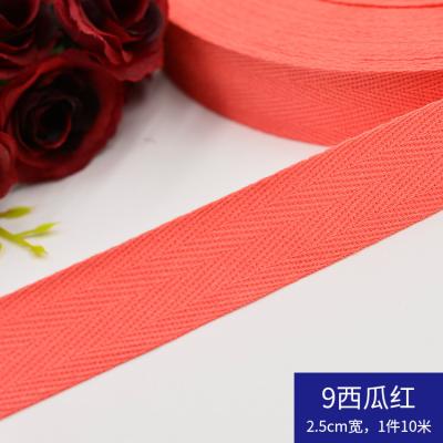China Herribone Design katoen lint paars oranje katoen twill tape Te koop