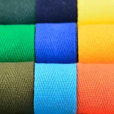 China Herribone Design katoen lint paars oranje katoen twill tape Te koop
