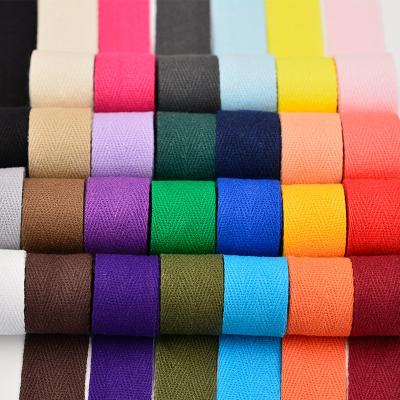 China Herribone Design katoen lint paars oranje katoen twill tape Te koop