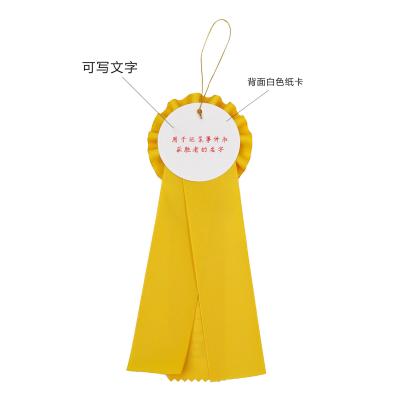 China Weißblau Vorgefertigte Satinbögen Medaille Satinbögen für Handwerk zu verkaufen