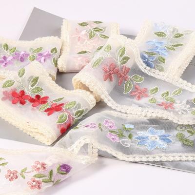 Cina Ricamo Nastro Organza Cablato 85mm Nastro Organza Stampato a faccia singola in vendita