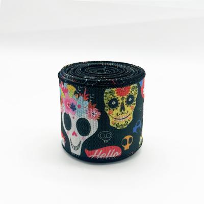 China Schattig tekenfilm Halloween Draadband 63mm Festival Halloween Grosgrain Ribbon Te koop