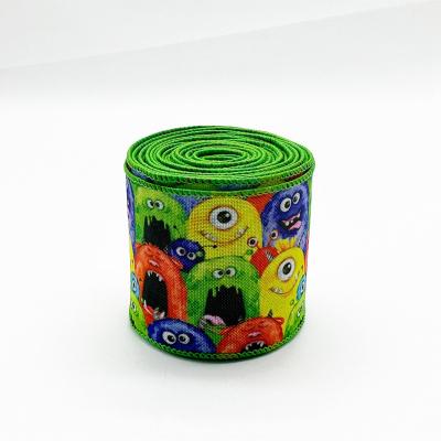 China Schattig tekenfilm Halloween Draadband 63mm Festival Halloween Grosgrain Ribbon Te koop