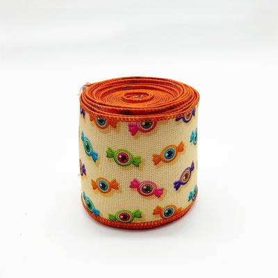 China Schattig tekenfilm Halloween Draadband 63mm Festival Halloween Grosgrain Ribbon Te koop