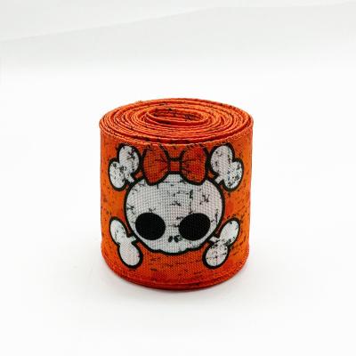 China Schattig tekenfilm Halloween Draadband 63mm Festival Halloween Grosgrain Ribbon Te koop