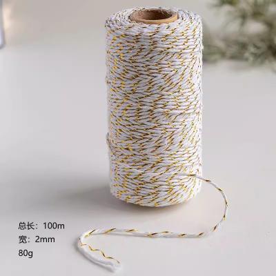China DIY 2 Strand Twisted Cord 550 Pounds 2mm Cotton Macrame Cord for sale