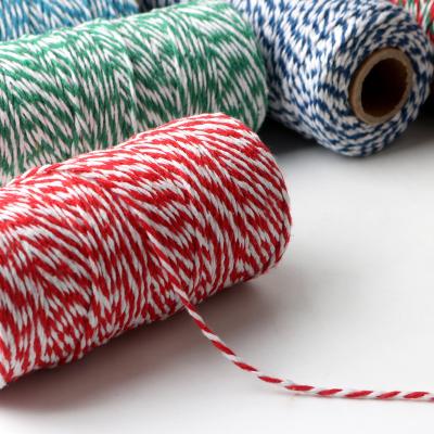 China DIY 2 Strand Twisted Cord 550 Pounds 2mm Cotton Macrame Cord for sale