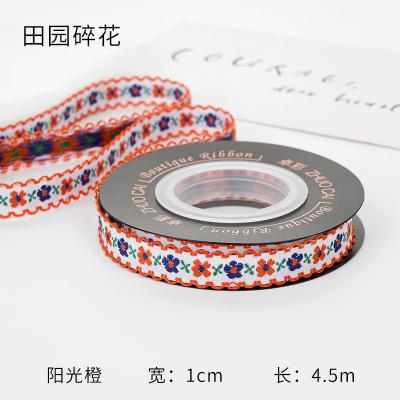 Cina OEM ODM Floral Jacquard Trim 10mm-25mm Floral Jacquard Ribbon in vendita