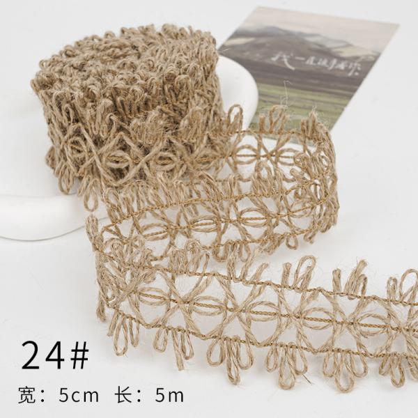 Quality Christmas Brown Burlap Ribbon 5mm-45mm Wired Burlap Ribbon for sale
