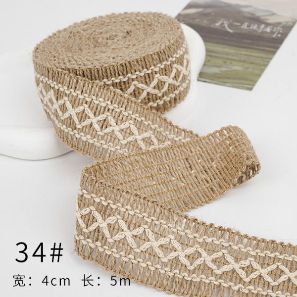 Quality Christmas Brown Burlap Ribbon 5mm-45mm Wired Burlap Ribbon for sale