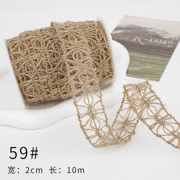 Quality Christmas Brown Burlap Ribbon 5mm-45mm Wired Burlap Ribbon for sale