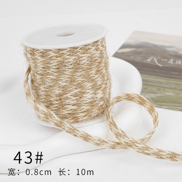 Quality Christmas Brown Burlap Ribbon 5mm-45mm Wired Burlap Ribbon for sale