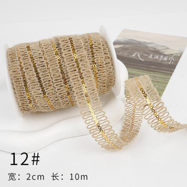 Quality Christmas Brown Burlap Ribbon 5mm-45mm Wired Burlap Ribbon for sale