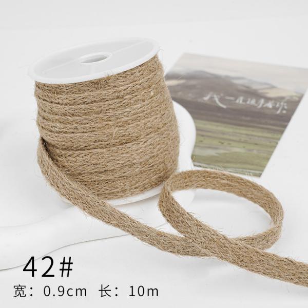 Quality Christmas Brown Burlap Ribbon 5mm-45mm Wired Burlap Ribbon for sale