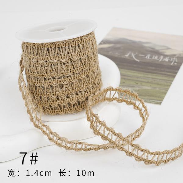 Quality Christmas Brown Burlap Ribbon 5mm-45mm Wired Burlap Ribbon for sale