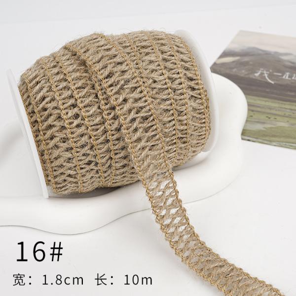 Quality Christmas Brown Burlap Ribbon 5mm-45mm Wired Burlap Ribbon for sale