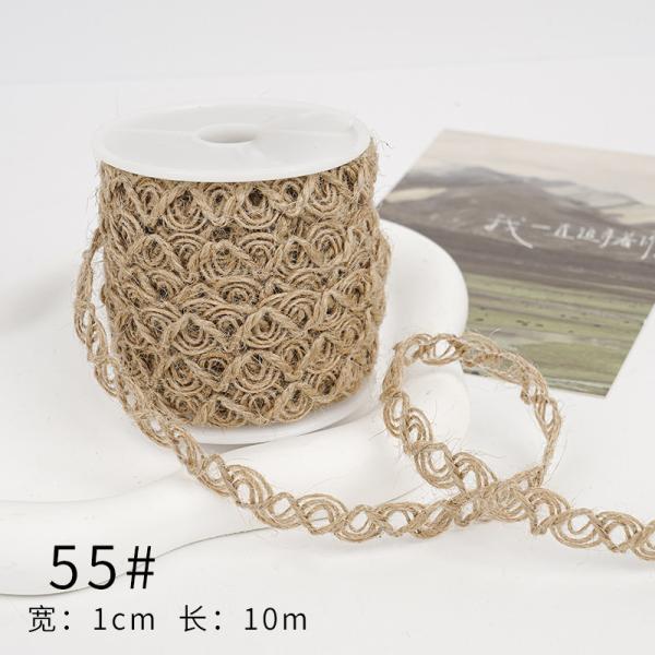 Quality Christmas Brown Burlap Ribbon 5mm-45mm Wired Burlap Ribbon for sale