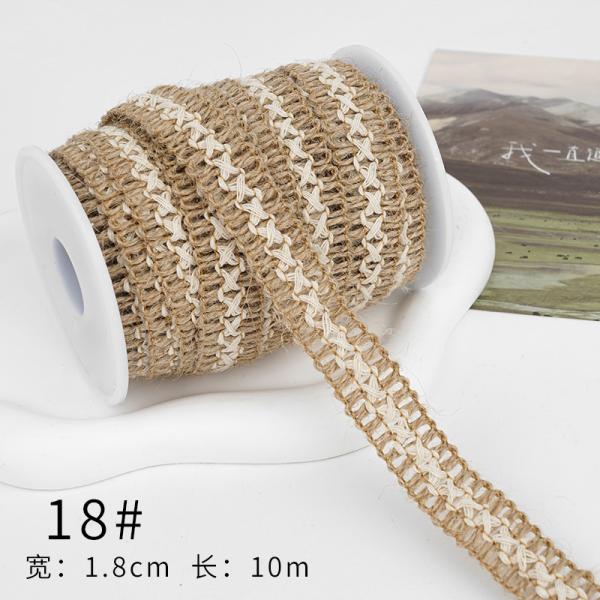 Quality Christmas Brown Burlap Ribbon 5mm-45mm Wired Burlap Ribbon for sale