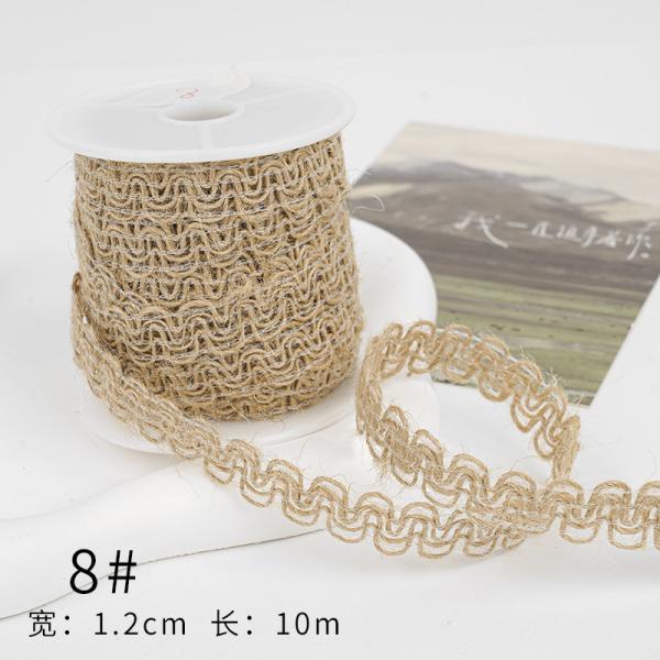Quality Christmas Brown Burlap Ribbon 5mm-45mm Wired Burlap Ribbon for sale