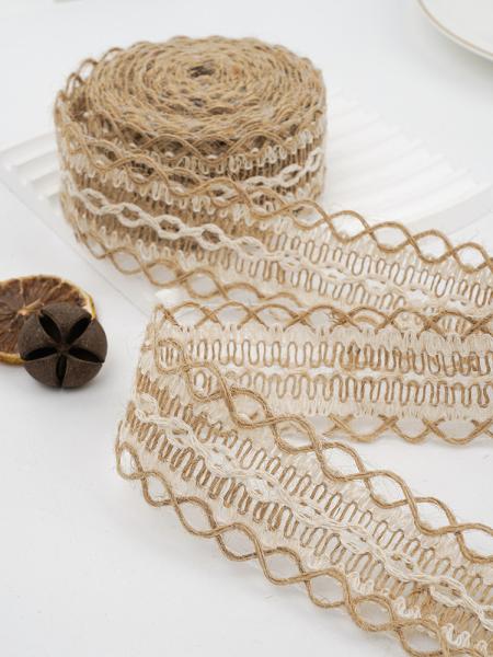 Quality Christmas Brown Burlap Ribbon 5mm-45mm Wired Burlap Ribbon for sale