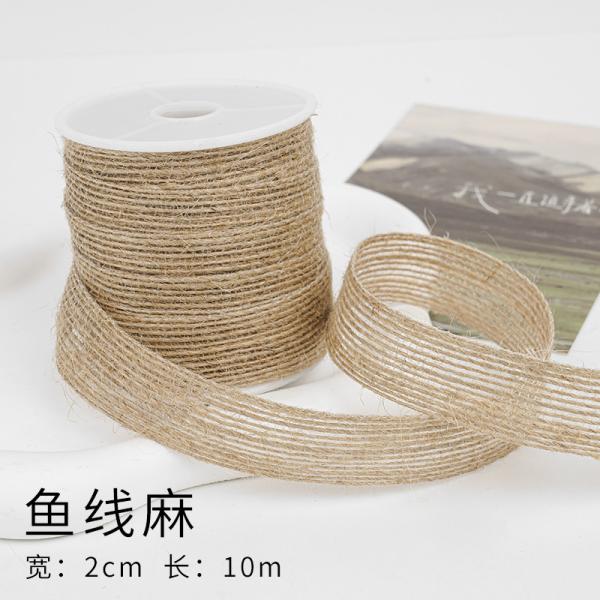 Quality Christmas Brown Burlap Ribbon 5mm-45mm Wired Burlap Ribbon for sale