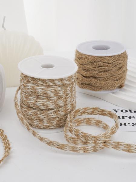 Quality Christmas Brown Burlap Ribbon 5mm-45mm Wired Burlap Ribbon for sale