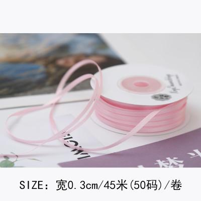 China 3mm Polyester Satin Ribbon Double Face High Density Satin Finish Poly Ribbon for sale