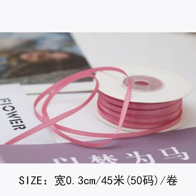 China 3mm Polyester Satin Ribbon Double Face High Density Satin Finish Poly Ribbon for sale