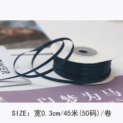 China 3mm Polyester Satin Ribbon Double Face High Density Satin Finish Poly Ribbon for sale