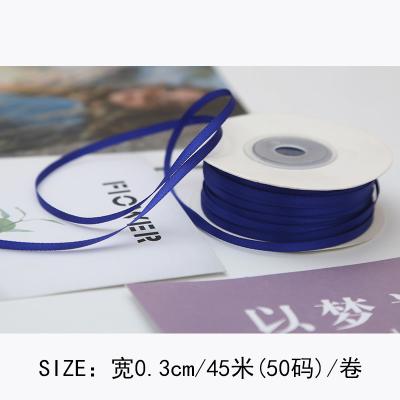 China 3mm Polyester Satin Ribbon Double Face High Density Satin Finish Poly Ribbon for sale