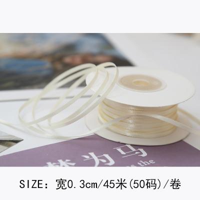 China 3mm Polyester Satin Ribbon Double Face High Density Satin Finish Poly Ribbon for sale