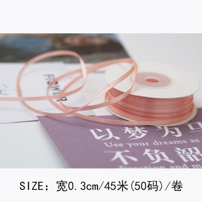 China 3mm Polyester Satin Ribbon Double Face High Density Satin Finish Poly Ribbon for sale