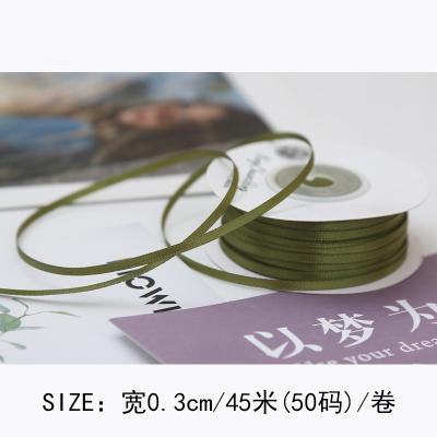 China 3mm Polyester Satin Ribbon Double Face High Density Satin Finish Poly Ribbon for sale