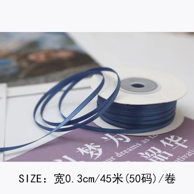 China 3mm Polyester Satin Ribbon Double Face High Density Satin Finish Poly Ribbon for sale