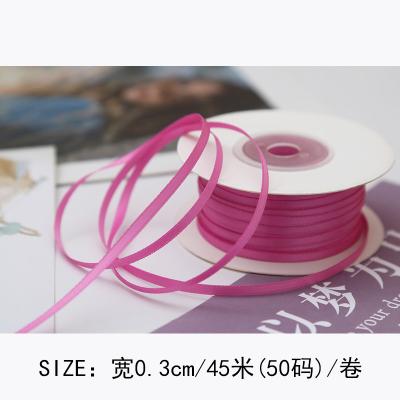 China 3mm Polyester Satin Ribbon Double Face High Density Satin Finish Poly Ribbon for sale