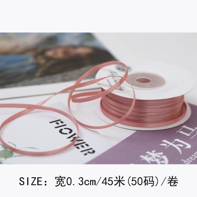 China 3mm Polyester Satin Ribbon Double Face High Density Satin Finish Poly Ribbon for sale