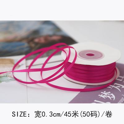 China 3mm Polyester Satin Ribbon Double Face High Density Satin Finish Poly Ribbon for sale