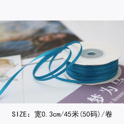 China 3mm Polyester Satin Ribbon Double Face High Density Satin Finish Poly Ribbon for sale