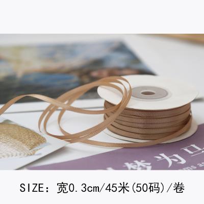 China 3mm Polyester Satin Ribbon Double Face High Density Satin Finish Poly Ribbon for sale