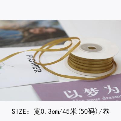China 3mm Polyester Satin Ribbon Double Face High Density Satin Finish Poly Ribbon for sale