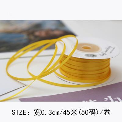 China 3mm Polyester Satin Ribbon Double Face High Density Satin Finish Poly Ribbon for sale