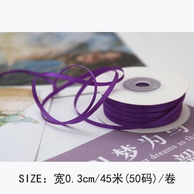 China 3mm Polyester Satin Ribbon Double Face High Density Satin Finish Poly Ribbon for sale