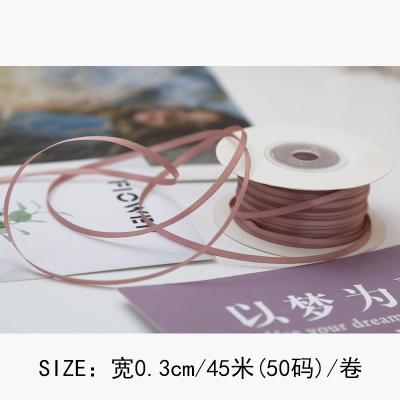 China 3mm Polyester Satin Ribbon Double Face High Density Satin Finish Poly Ribbon for sale
