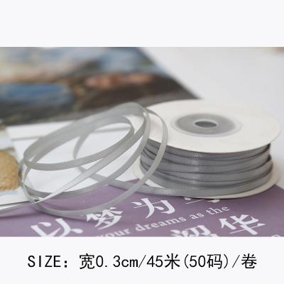 China 3mm Polyester Satin Ribbon Double Face High Density Satin Finish Poly Ribbon for sale