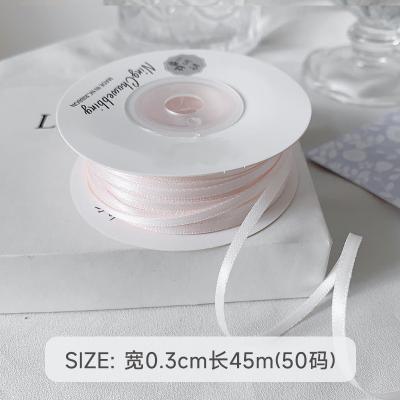 China 3mm Polyester Satin Ribbon Double Face High Density Satin Finish Poly Ribbon for sale