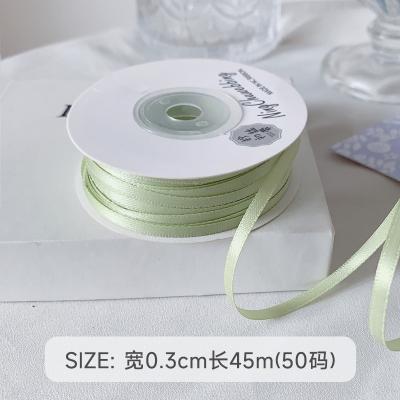 China 3mm Polyester Satin Ribbon Double Face High Density Satin Finish Poly Ribbon for sale