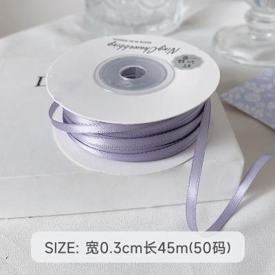 China 3mm Polyester Satin Ribbon Double Face High Density Satin Finish Poly Ribbon for sale