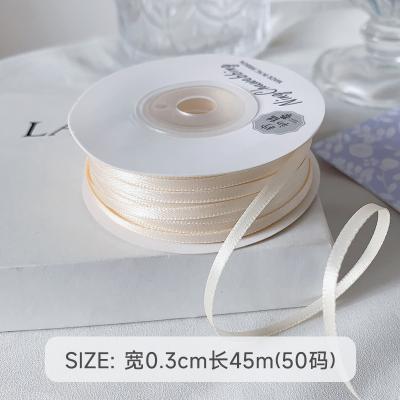 China 3mm Polyester Satin Ribbon Double Face High Density Satin Finish Poly Ribbon for sale