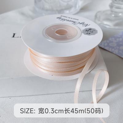 China 3mm Polyester Satin Ribbon Double Face High Density Satin Finish Poly Ribbon for sale
